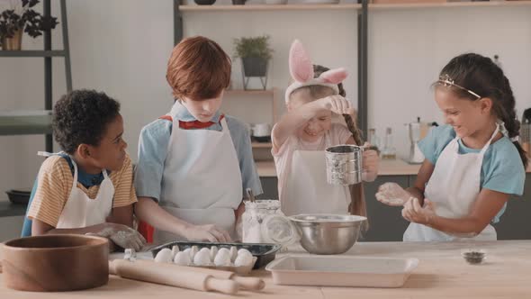 Kids Having Fun Cooking in Kitchen, Stock Footage | VideoHive
