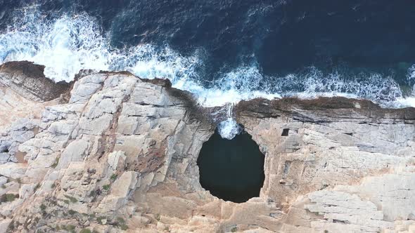 Above View of Giola Lagoon Near the Sea, in Thassos Island, Greece ...