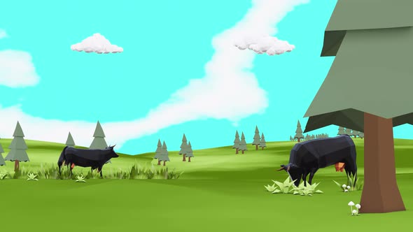 Cartoon World Of Cows, Motion Graphics | VideoHive