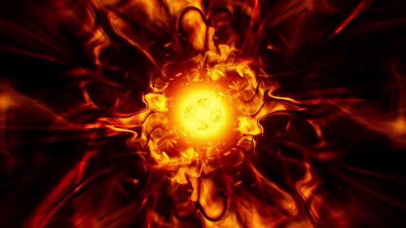 Abstract Dark Orange Color Solar Flare Effect 4K 01, Motion Graphics