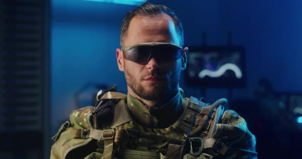 Soldier Looking at Camera, Stock Footage | VideoHive