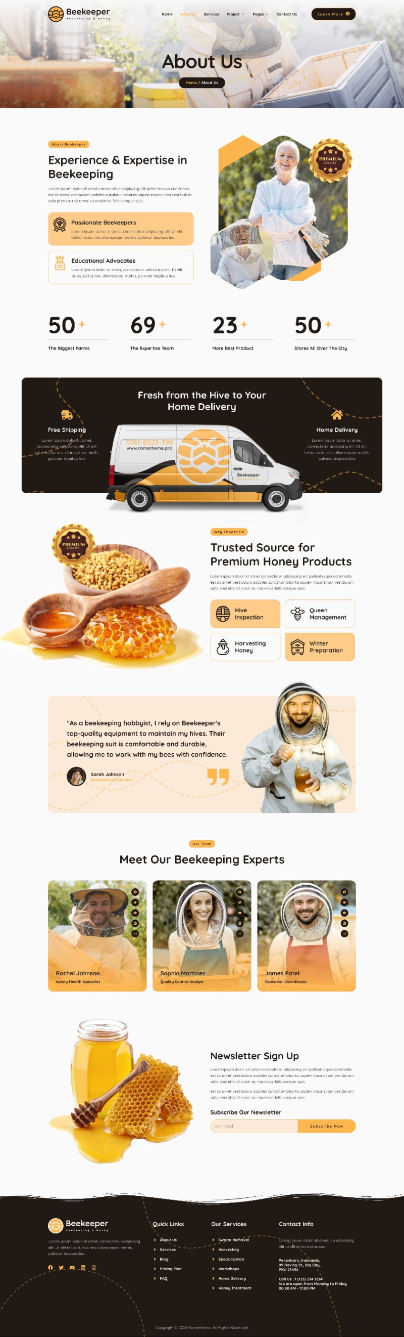 Beekeeper - Beekeeping & Honey Elementor Template Kit by Rometheme