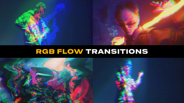 RGB Flow Transitions | After Effects, After Effects Project Files ...