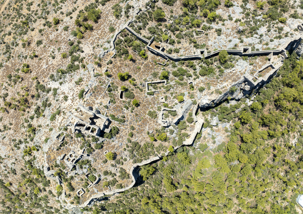 Softa Castle view in Bozyazi Town Mersin - Turkey Stock Photo by esindeniz