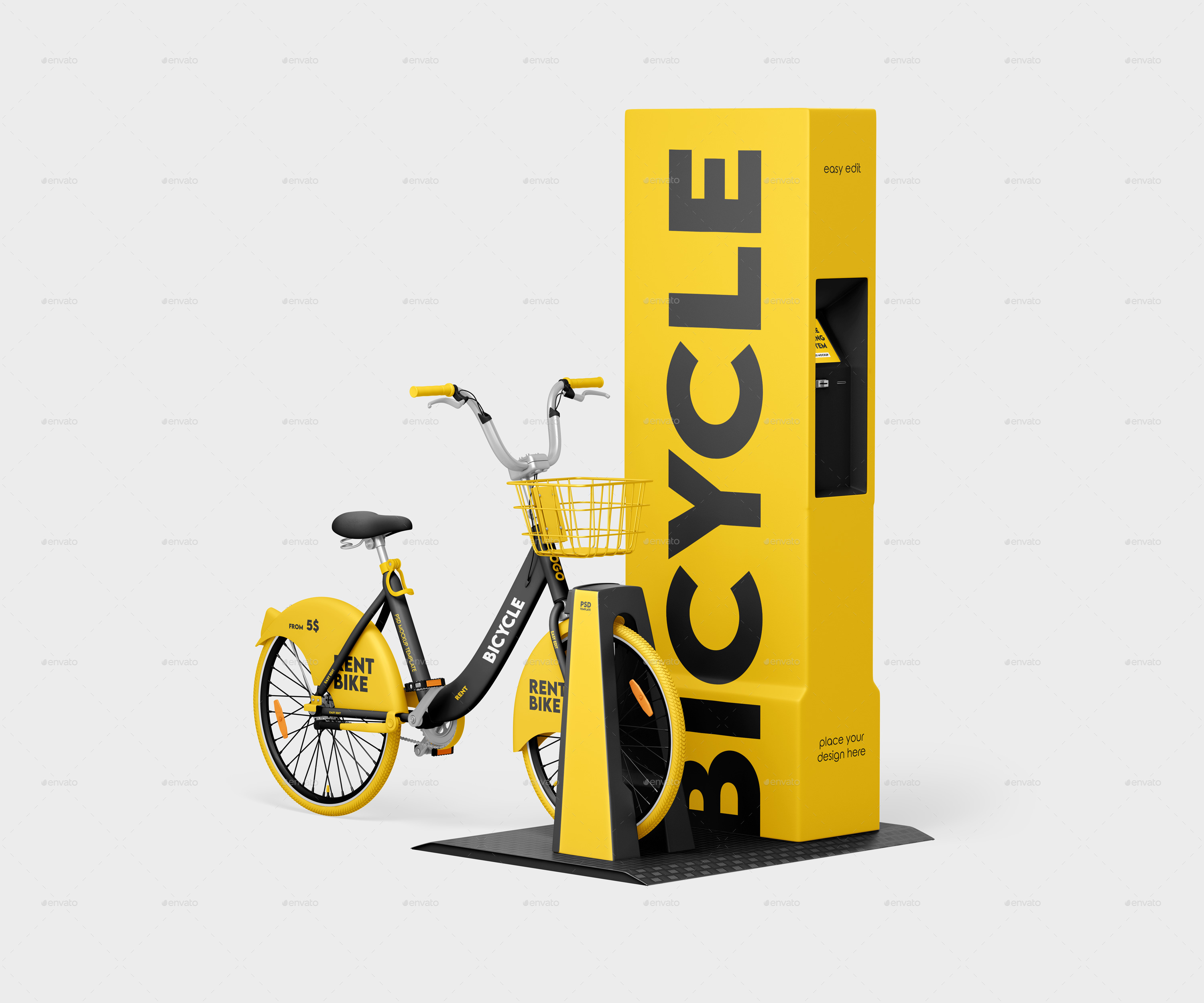 Bicycle Sharing System Mockup Set, Graphics | GraphicRiver