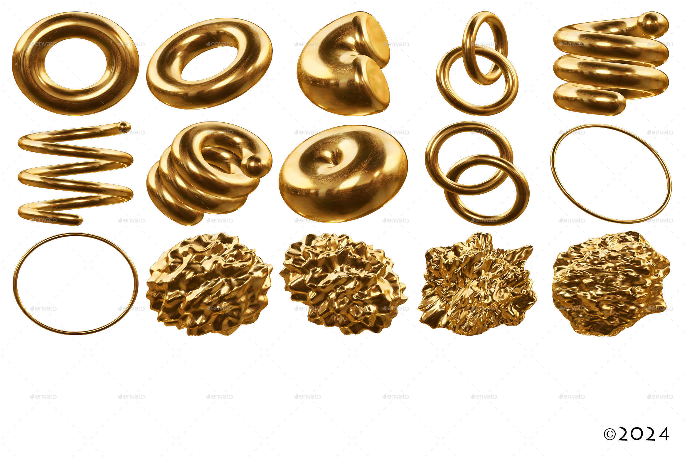 Glitter & Gold | 30 PNG Image Pack, Graphics | GraphicRiver