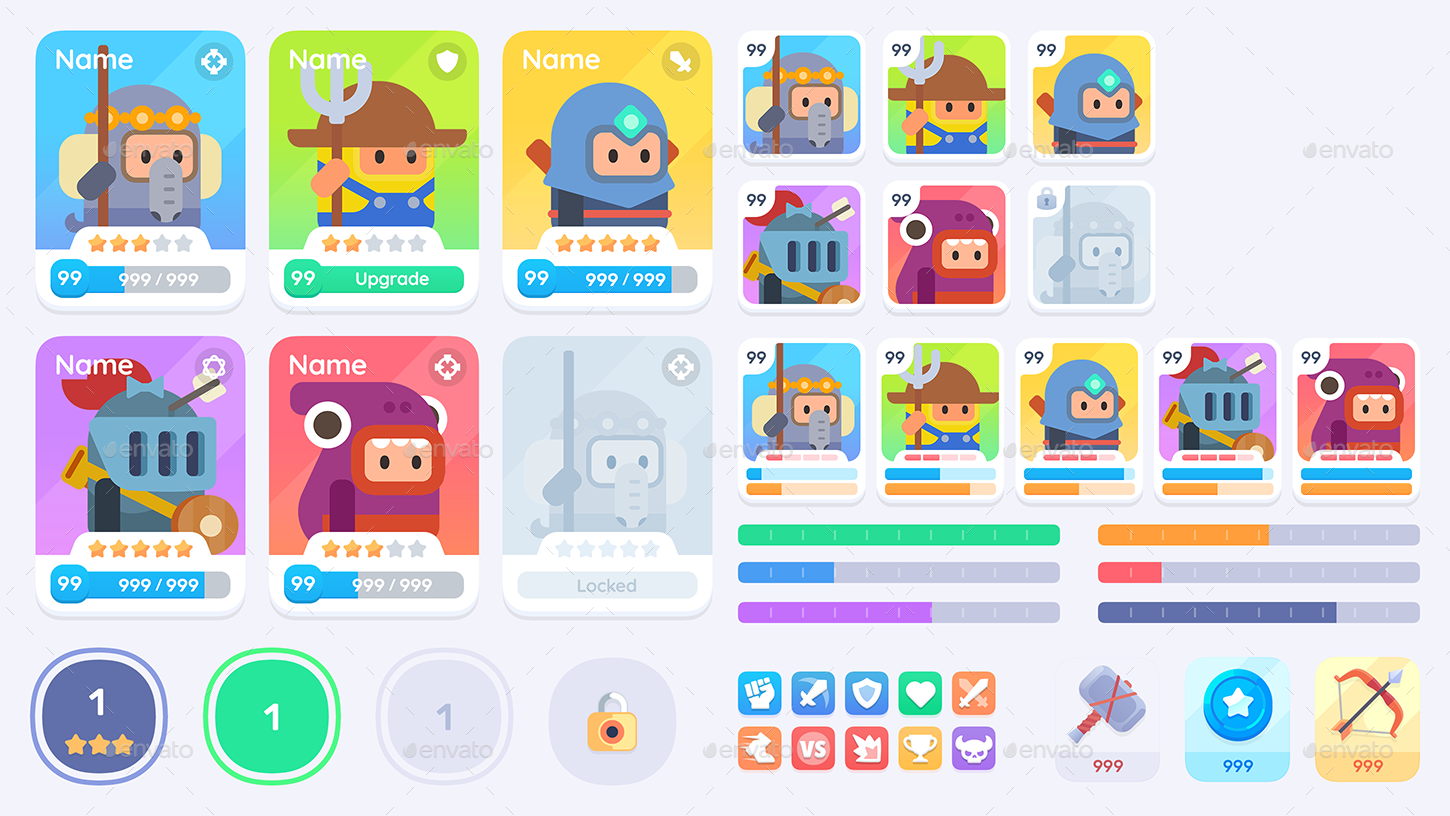 GUI Pro - Casual Game(Vol 1), Game Assets | GraphicRiver