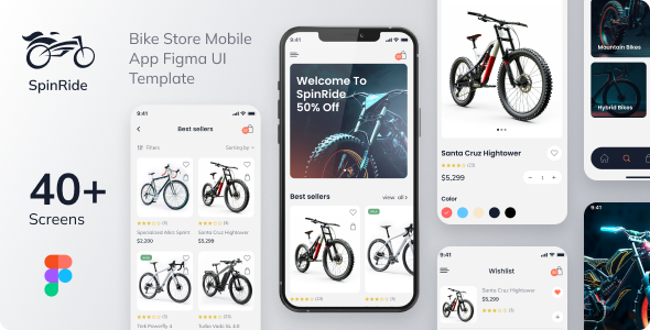 SpinRide - Bike Store Mobile App Figma UI Template by George_Fx ...