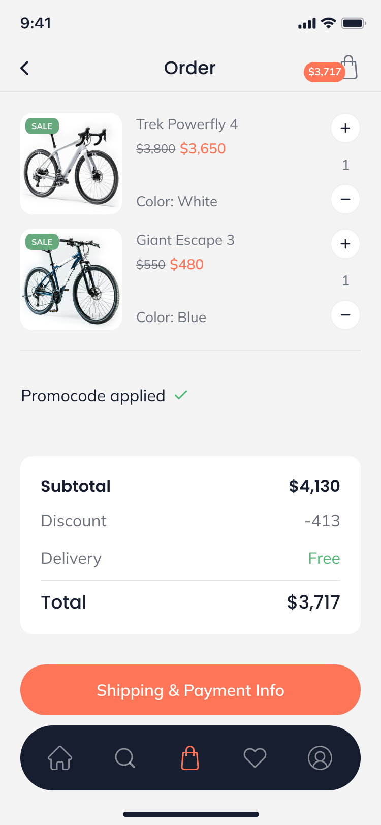 SpinRide - Bike Store Mobile App Figma UI Template by George_Fx ...