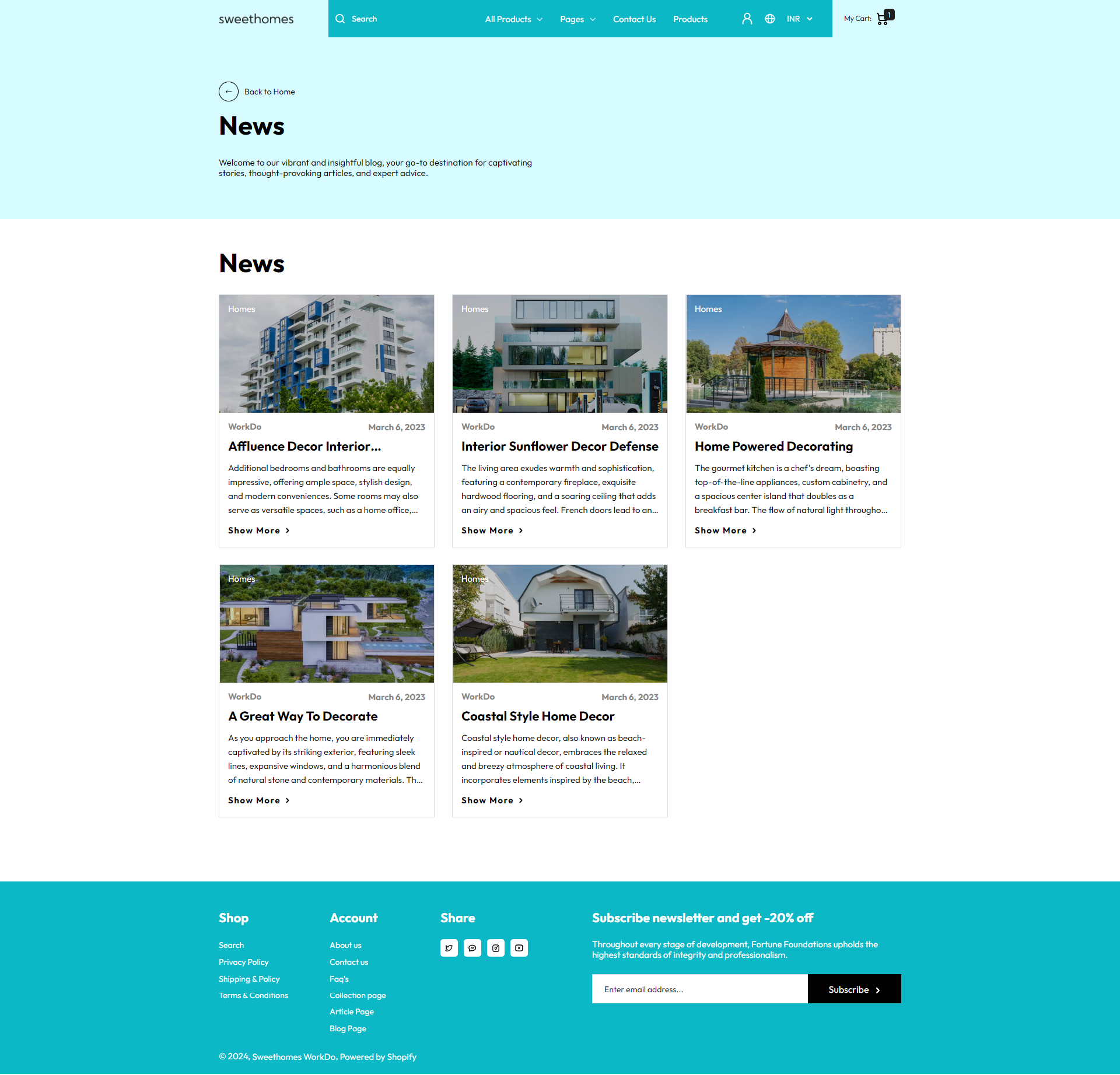 Sweet Homes - Responsive Real Estate Property Shopify 2.0 Theme by WorkDo