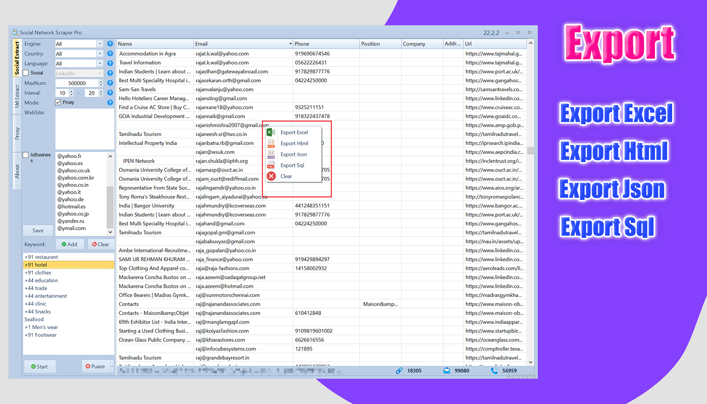 Social Network Data Scraper Pro by IonicStudio | CodeCanyon