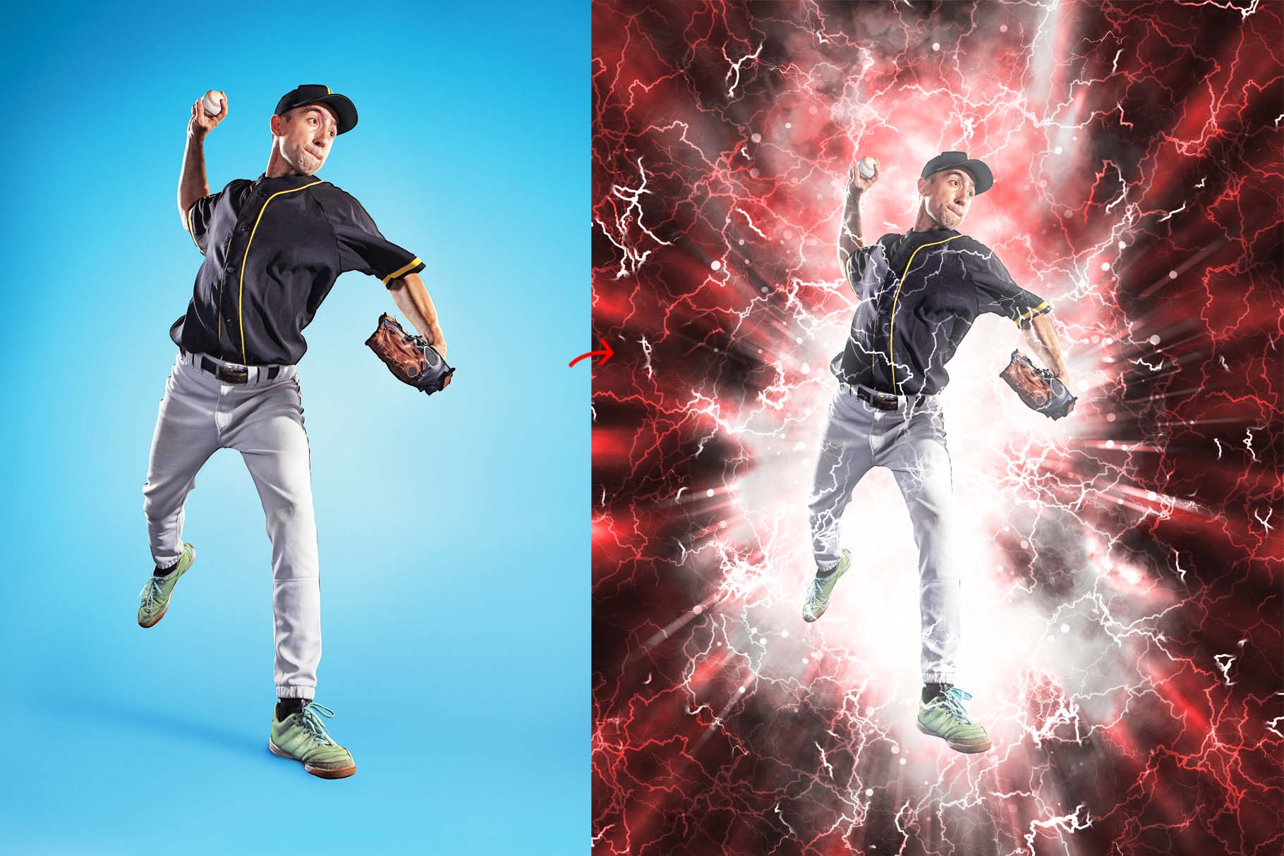 Thunder Burst Photoshop Action, Add-ons | GraphicRiver