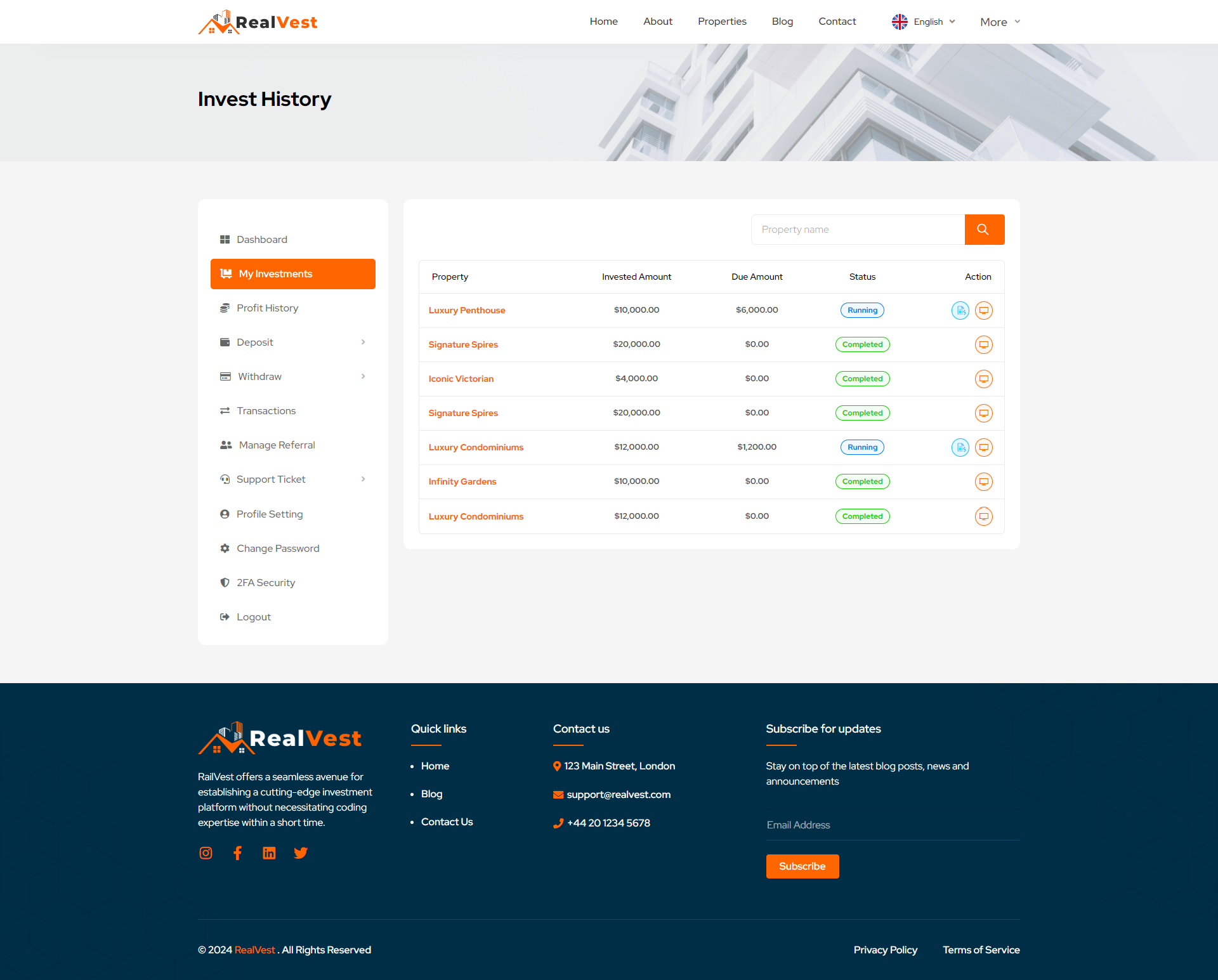 RealVest - Real Estate Investment System by ViserLab | CodeCanyon