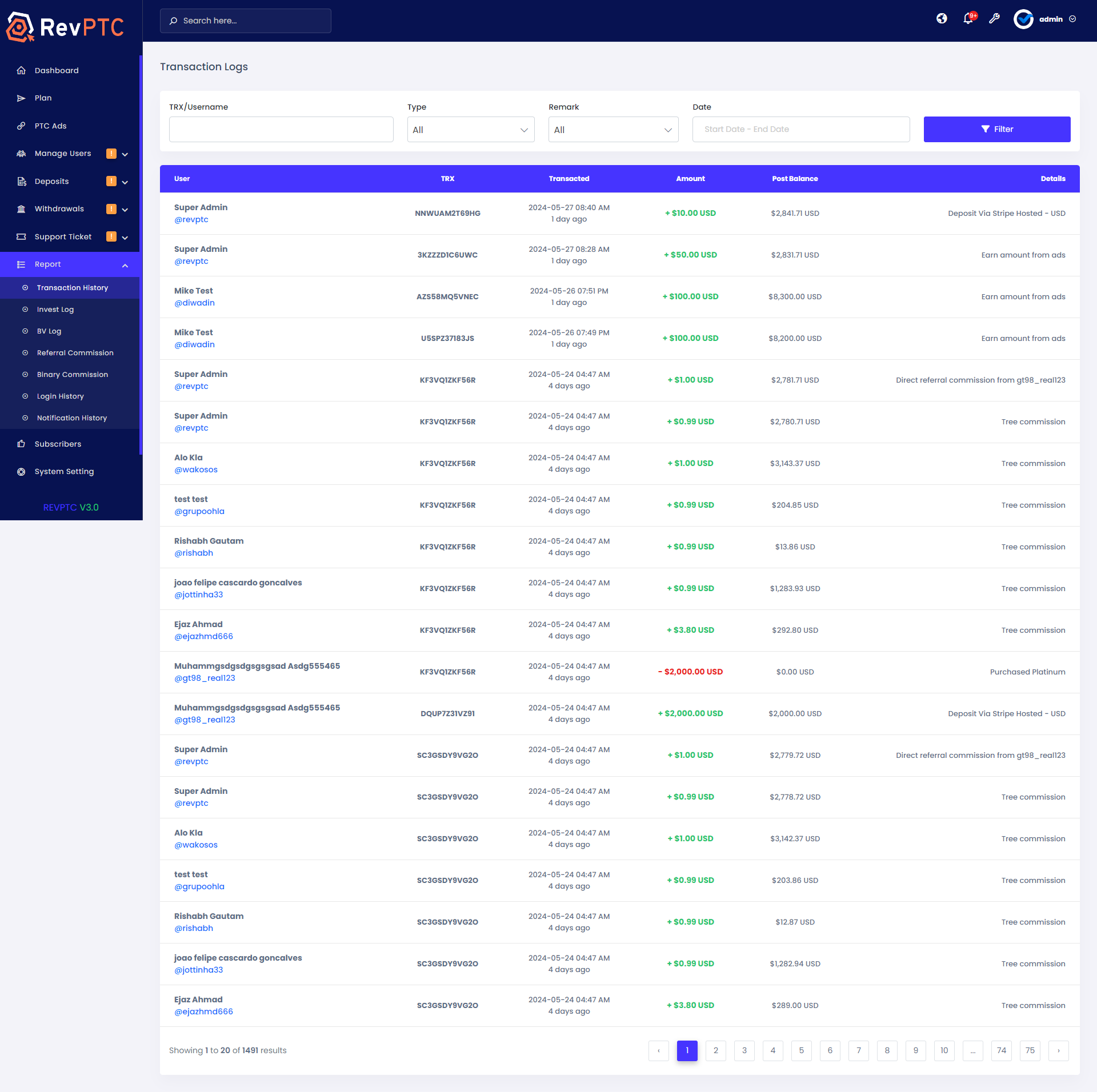 RevPTC - Multilevel Binary PTC Platform by ViserLab | CodeCanyon