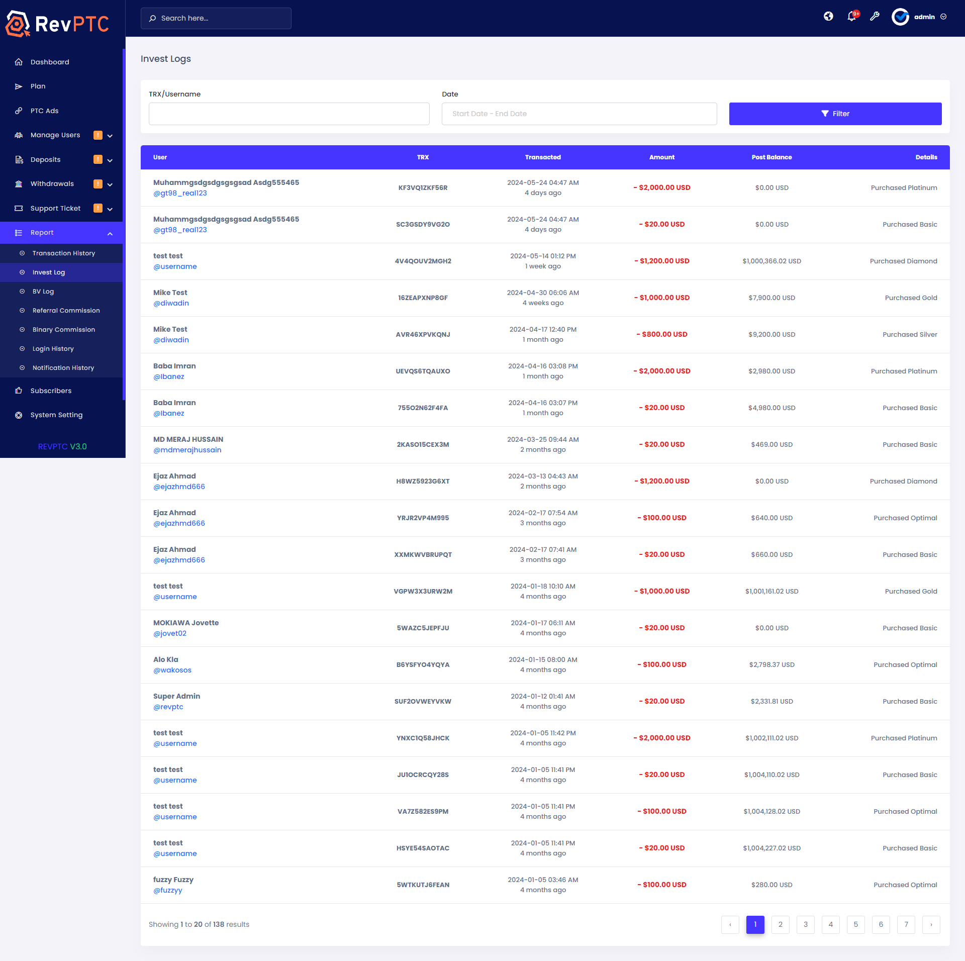 RevPTC - Multilevel Binary PTC Platform by ViserLab | CodeCanyon