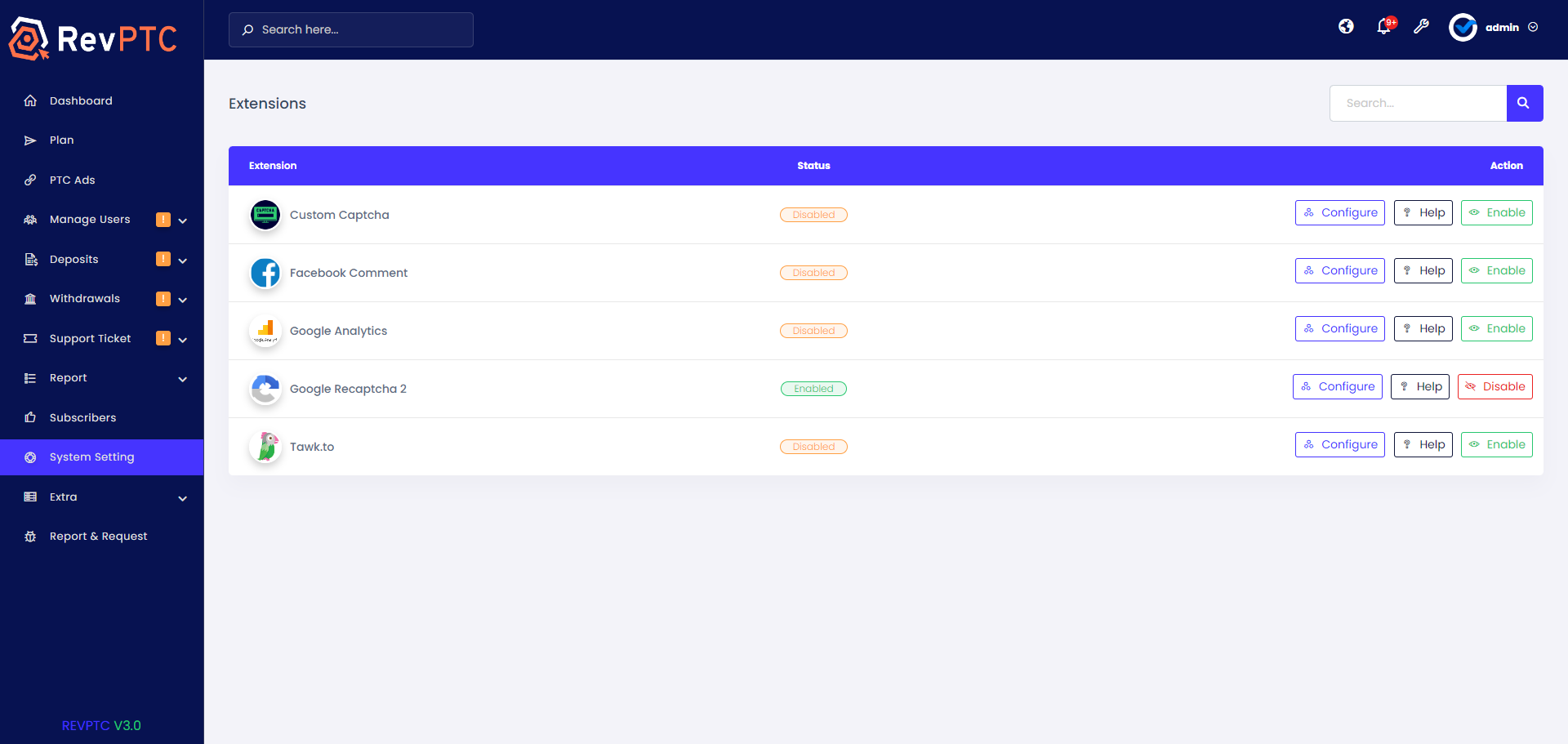 RevPTC - Multilevel Binary PTC Platform by ViserLab | CodeCanyon