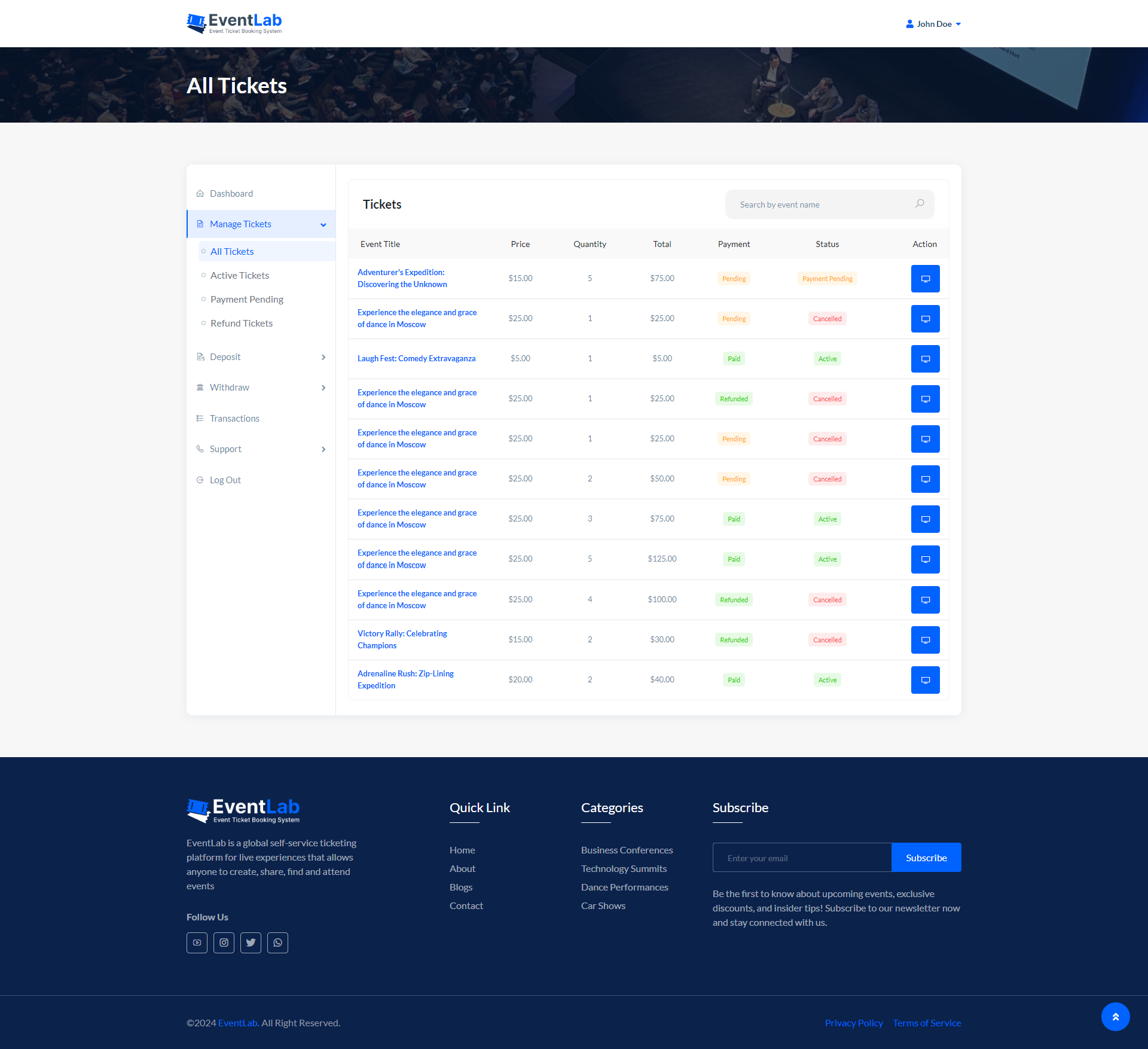 EventLab - Event Ticket Booking System by ViserLab | CodeCanyon