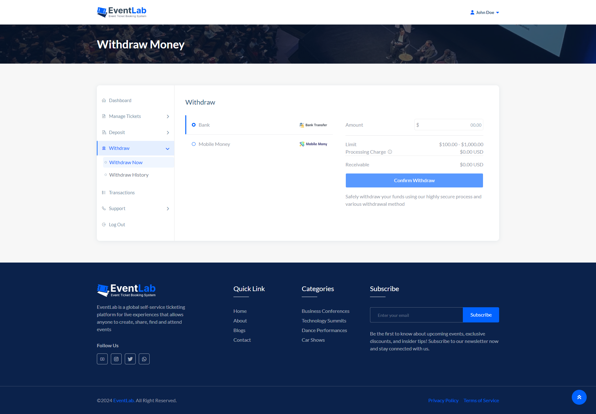 EventLab - Event Ticket Booking System by ViserLab | CodeCanyon