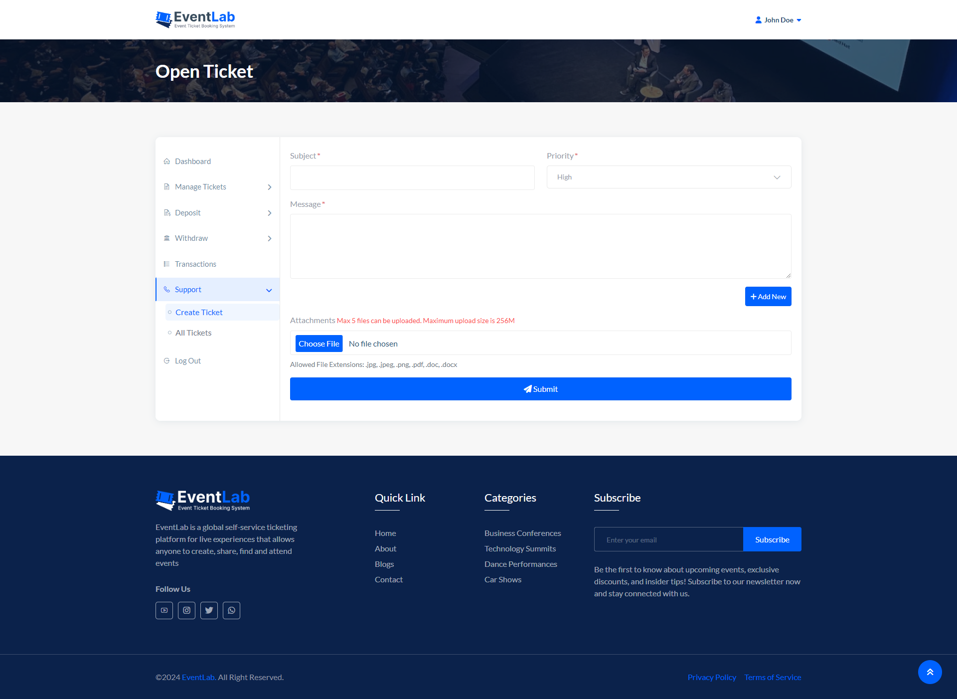 EventLab - Event Ticket Booking System by ViserLab | CodeCanyon