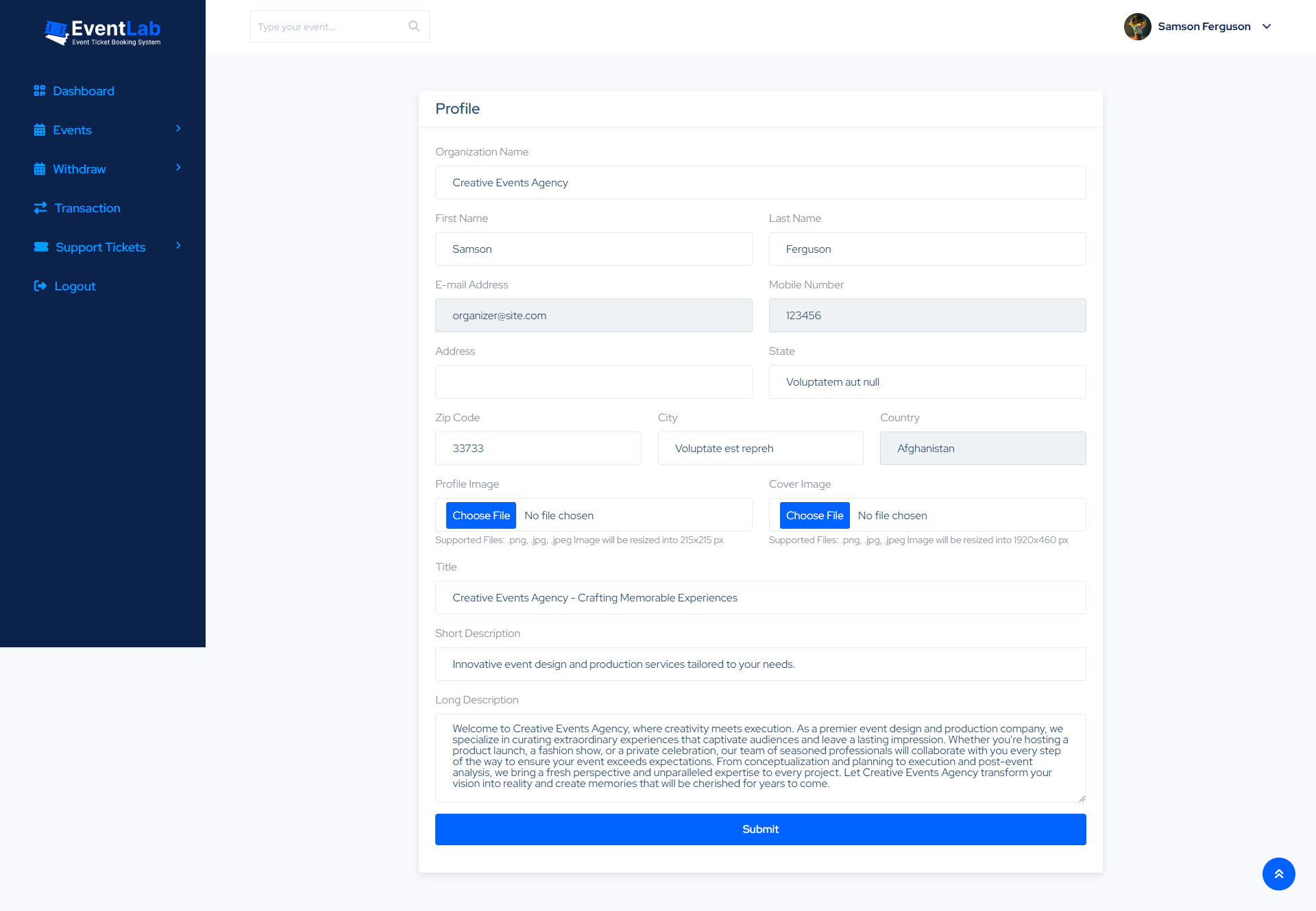 EventLab - Event Ticket Booking System by ViserLab | CodeCanyon