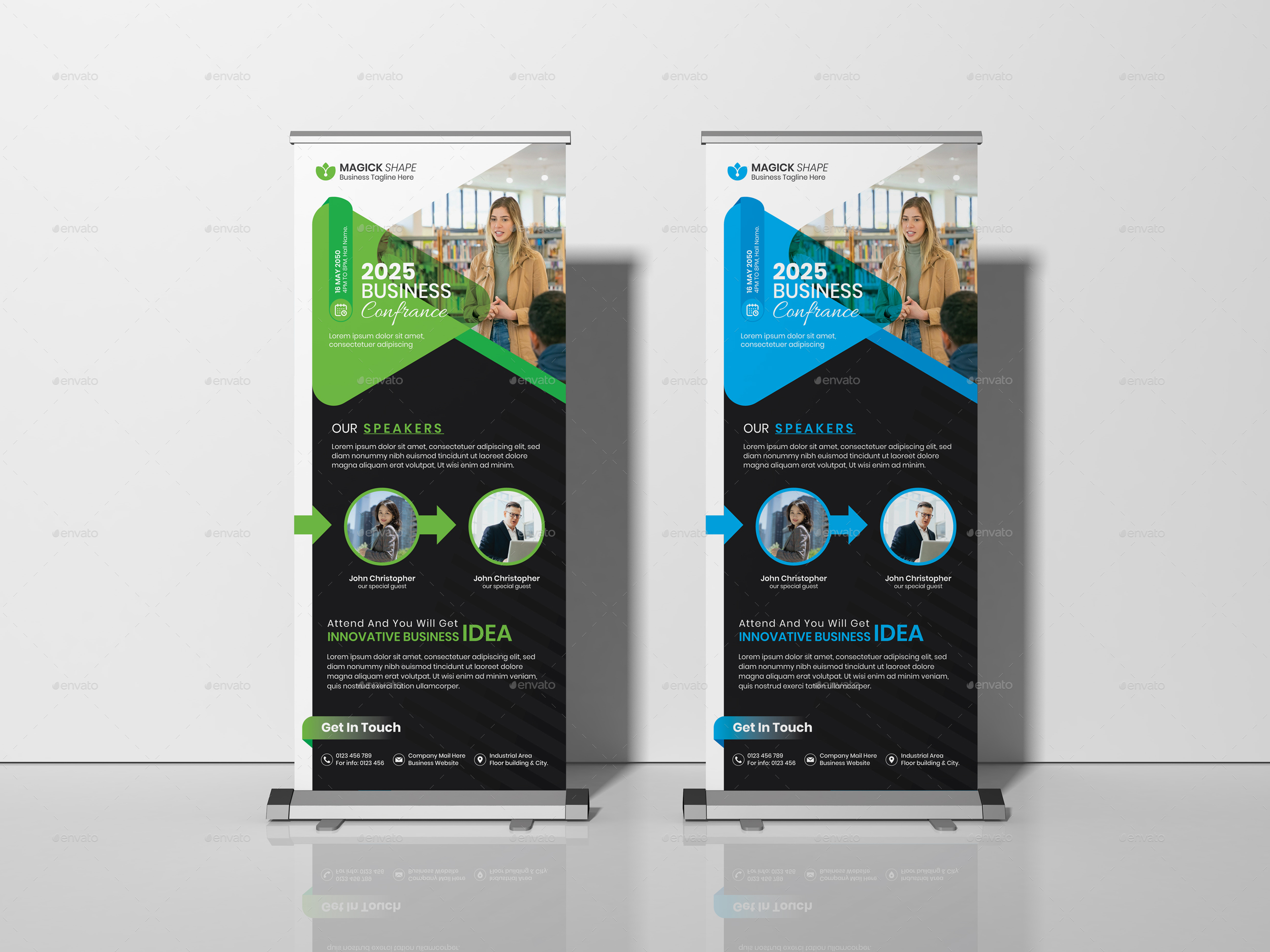 Conference Roll Up Banner, Print Templates | GraphicRiver