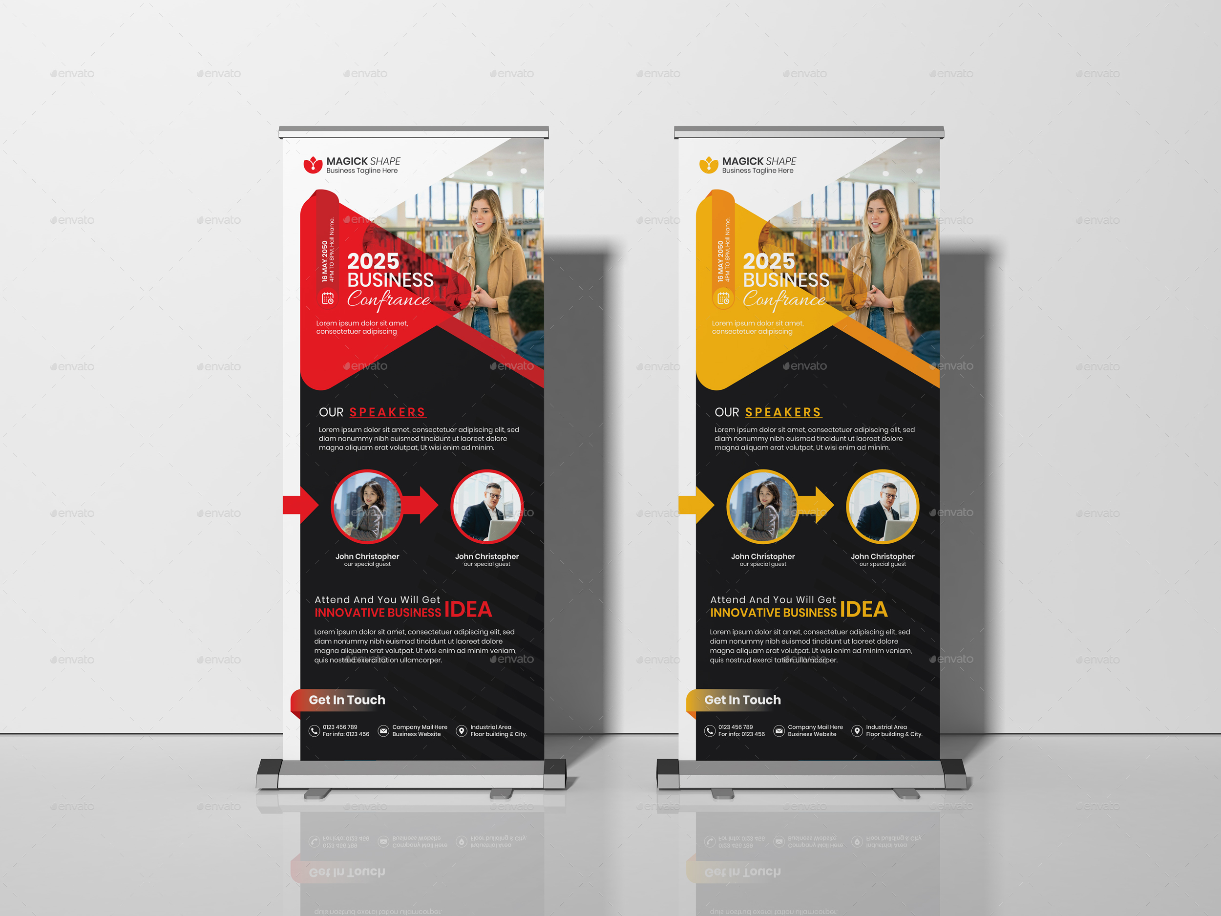 Conference Roll Up Banner, Print Templates | GraphicRiver