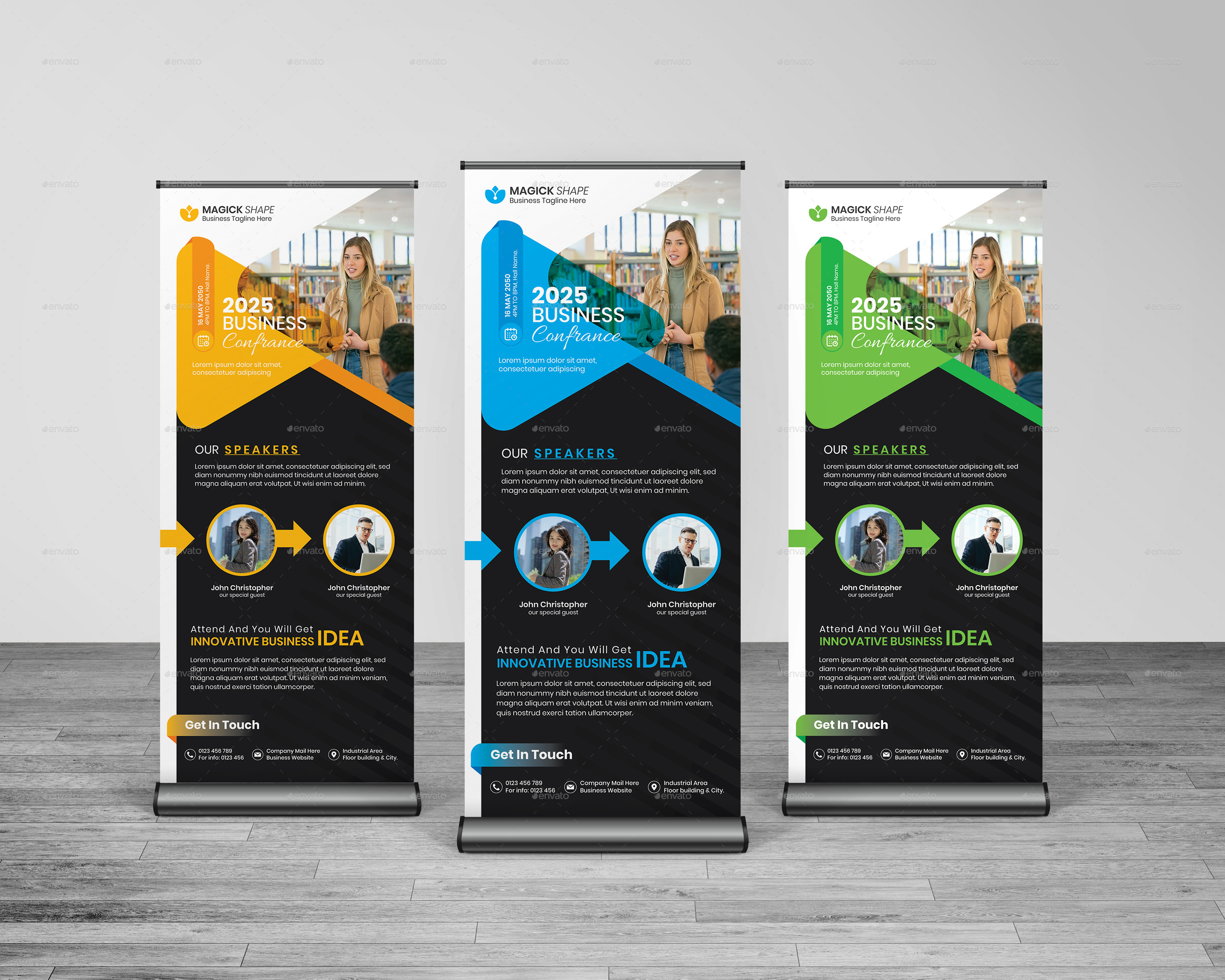 Conference Roll Up Banner, Print Templates | GraphicRiver