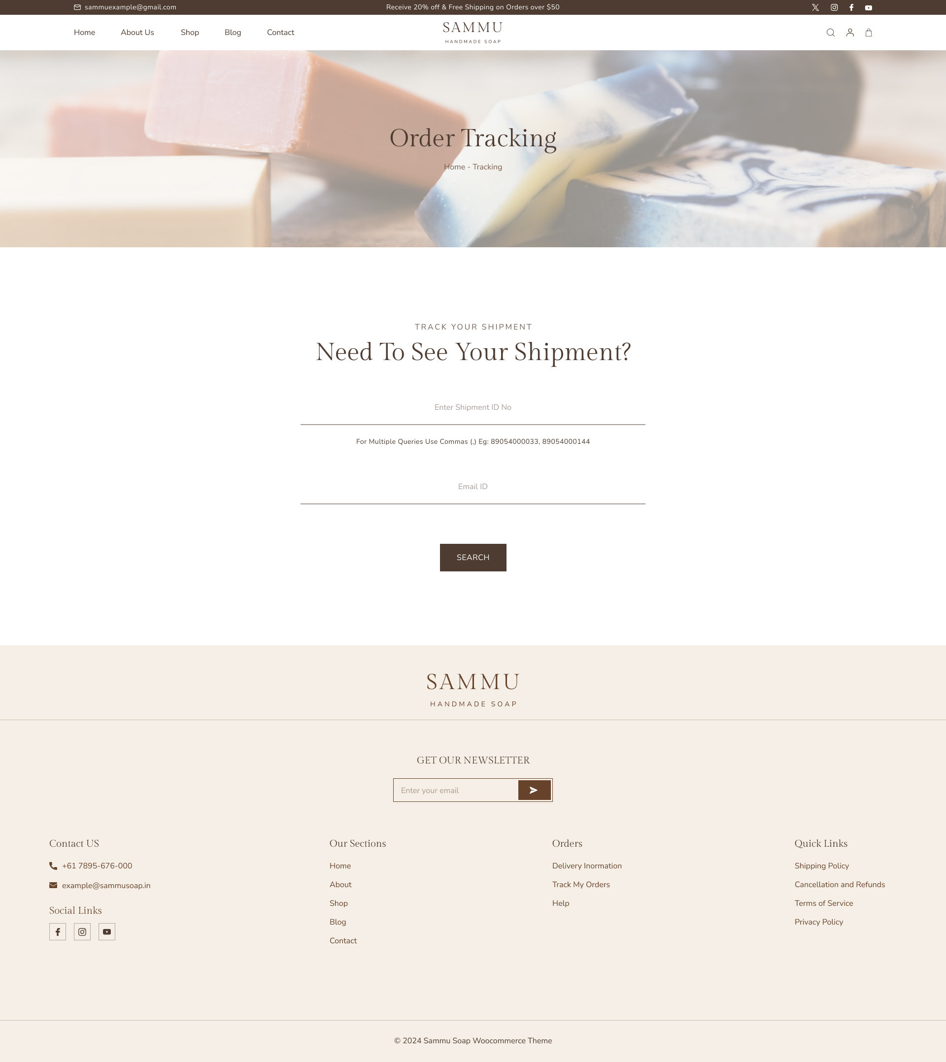 Sammu - Handmade Soap, Organic Store Figma UI Template by venusweb