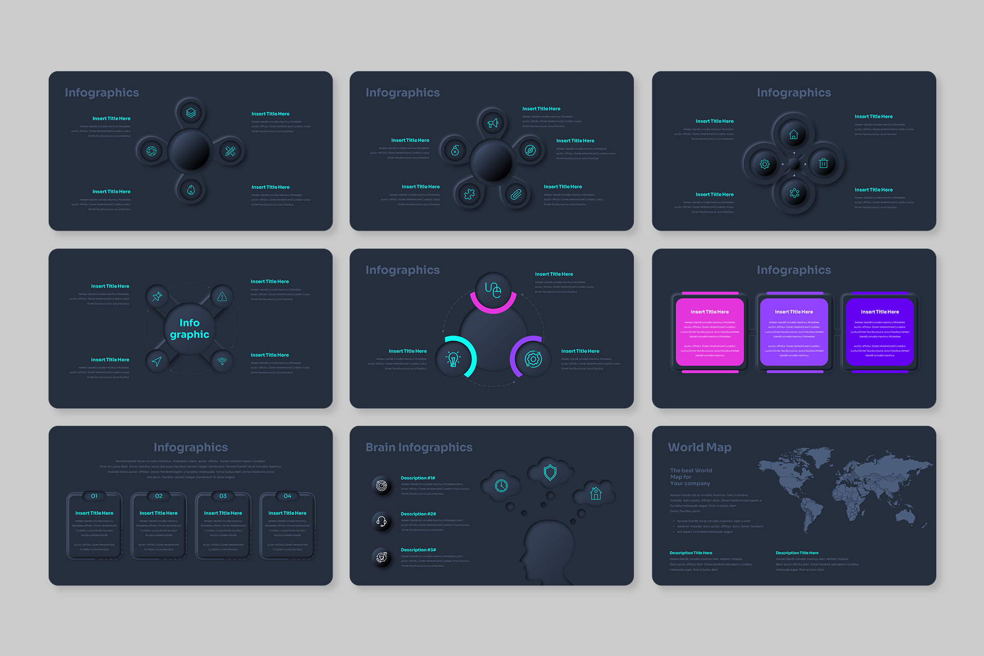 Neumorphic PowerPoint Presentation Template, Presentation Templates