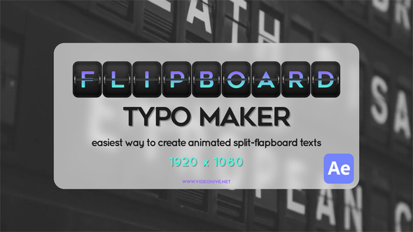 Flipboard Typo Maker, After Effects Project Files | VideoHive