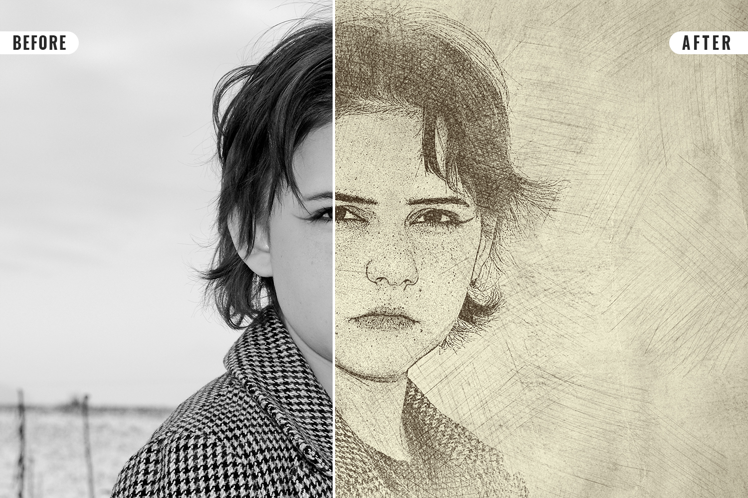 Sketching Photo Effect, Add-ons | GraphicRiver