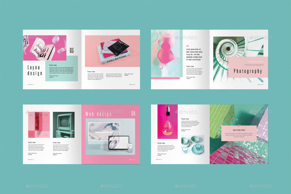 Square Personal Portfolio Brochure, Print Templates | GraphicRiver
