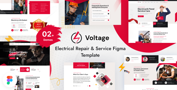 Voltage- Electrical Repair & Service Figma Template by UI-Drops ...