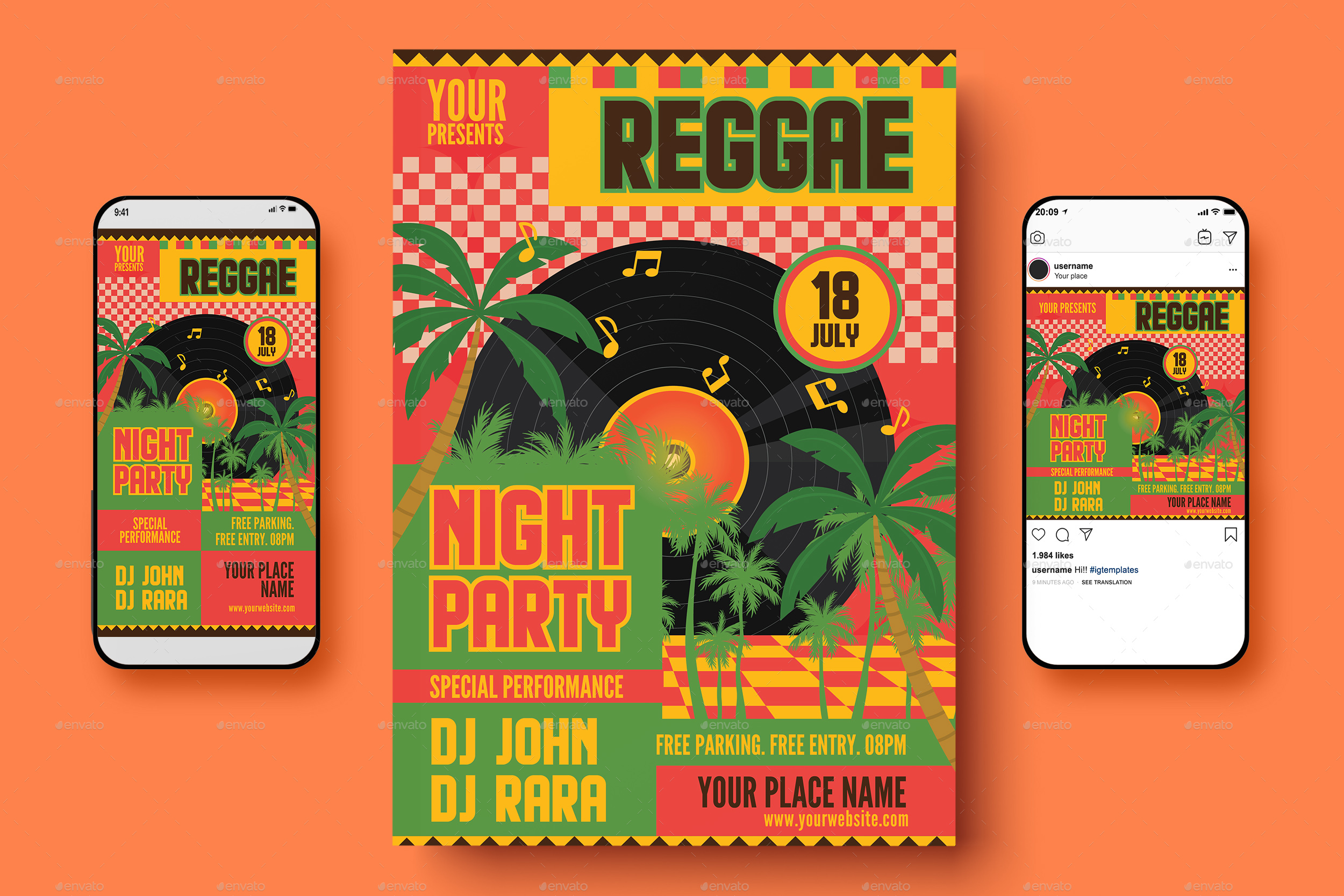 Reggae Music Flyer, Print Templates | GraphicRiver