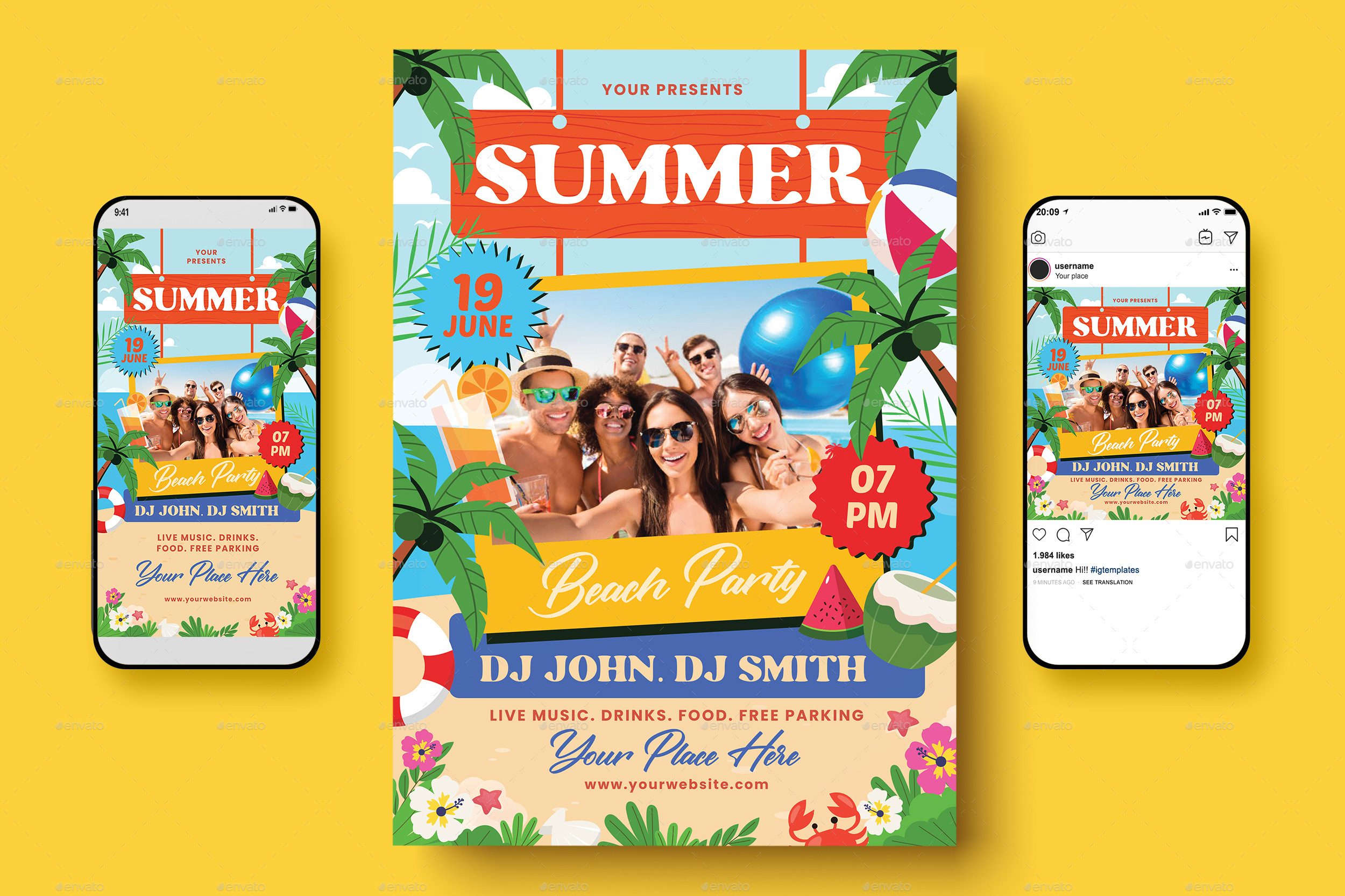 Summer Flyer, Print Templates | GraphicRiver