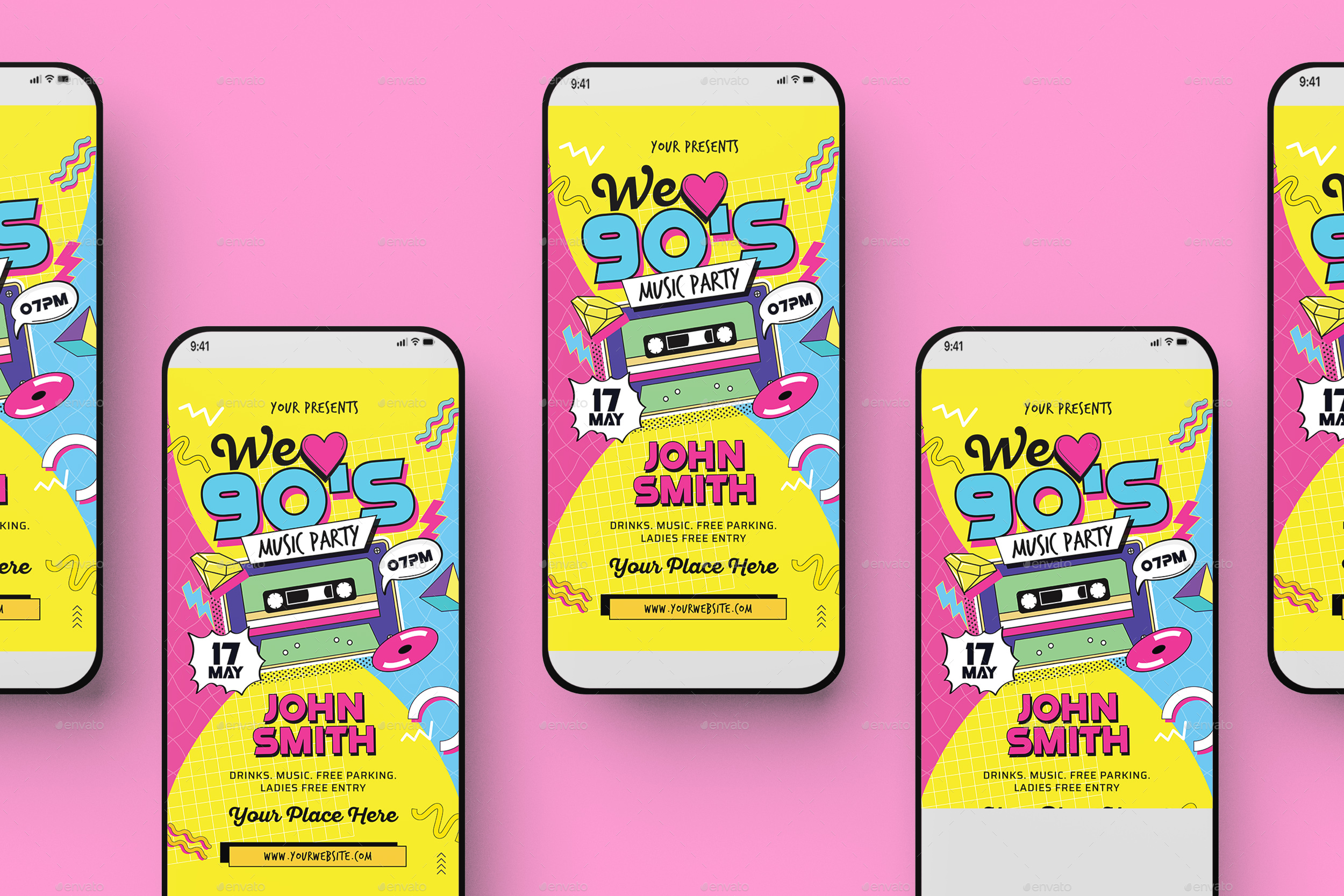 90s Music Flyer, Print Templates | GraphicRiver