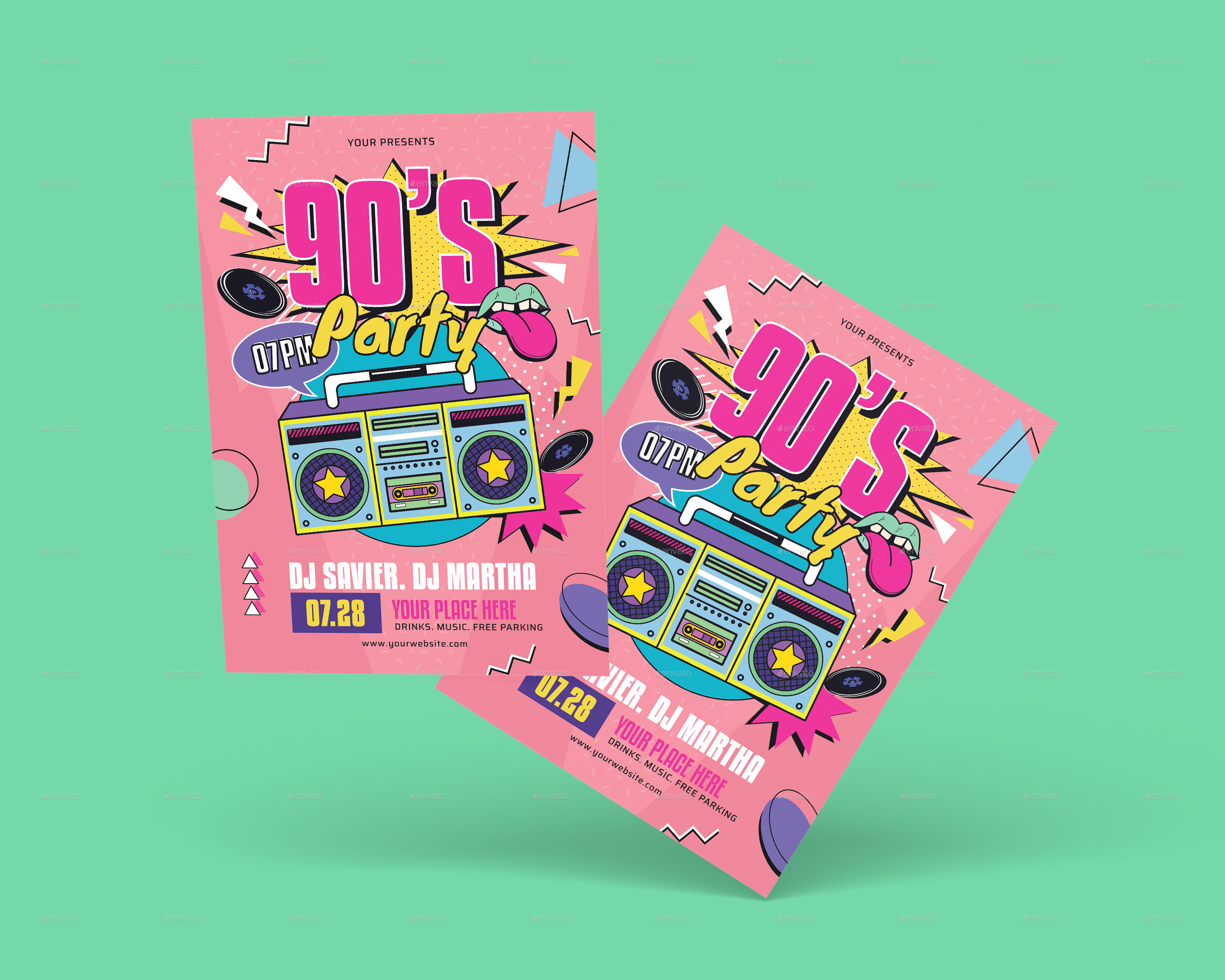 90s Music Flyer, Print Templates | GraphicRiver