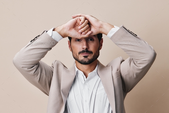 man business crazy suit screaming businessman work shouting angry sad ...