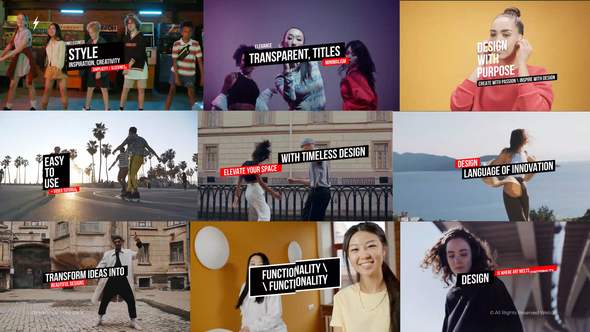 09 Minimal Titles Pack | After Effects, After Effects Project Files