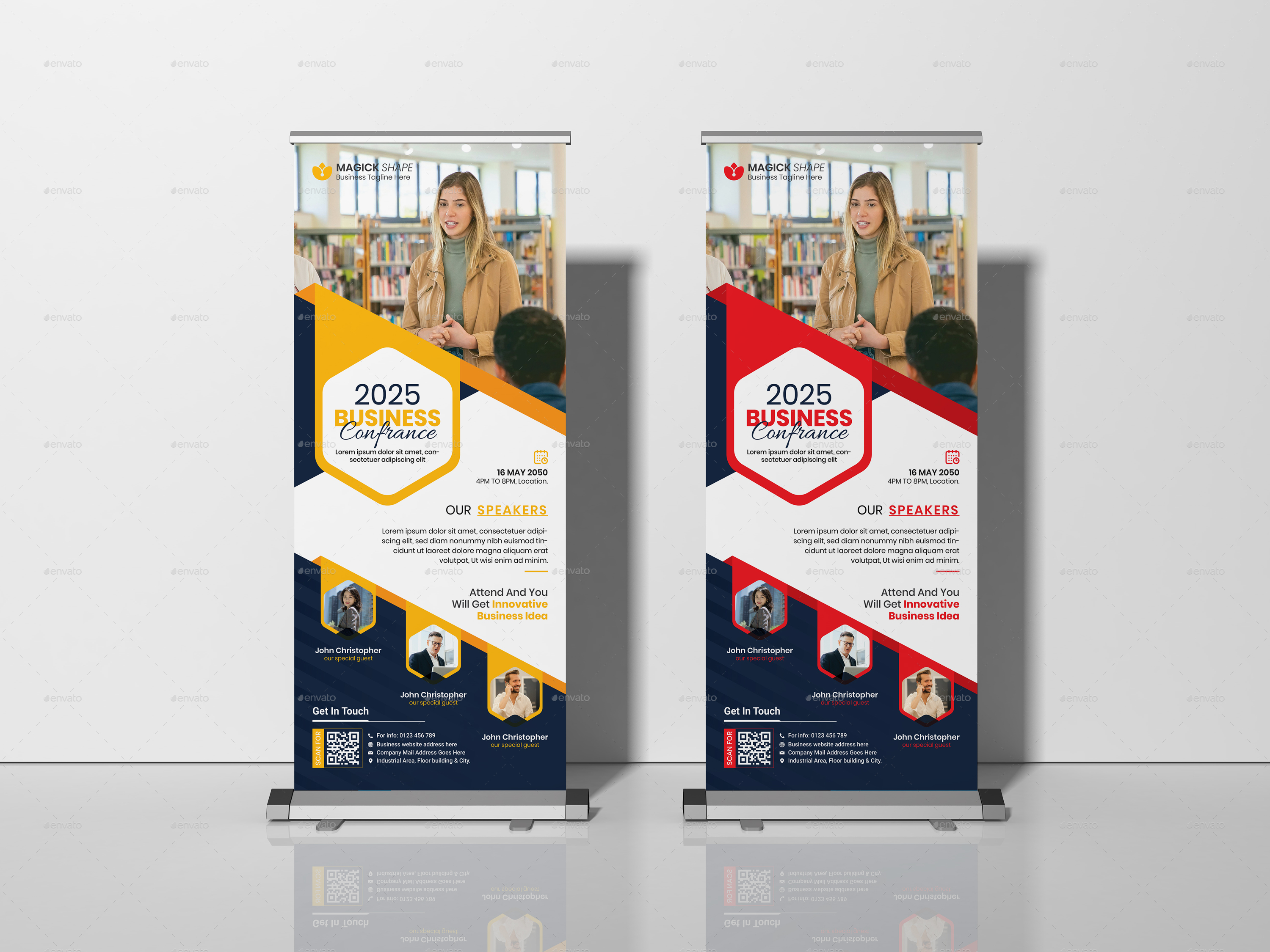 Conference Roll Up Banner Template, Print Templates | GraphicRiver