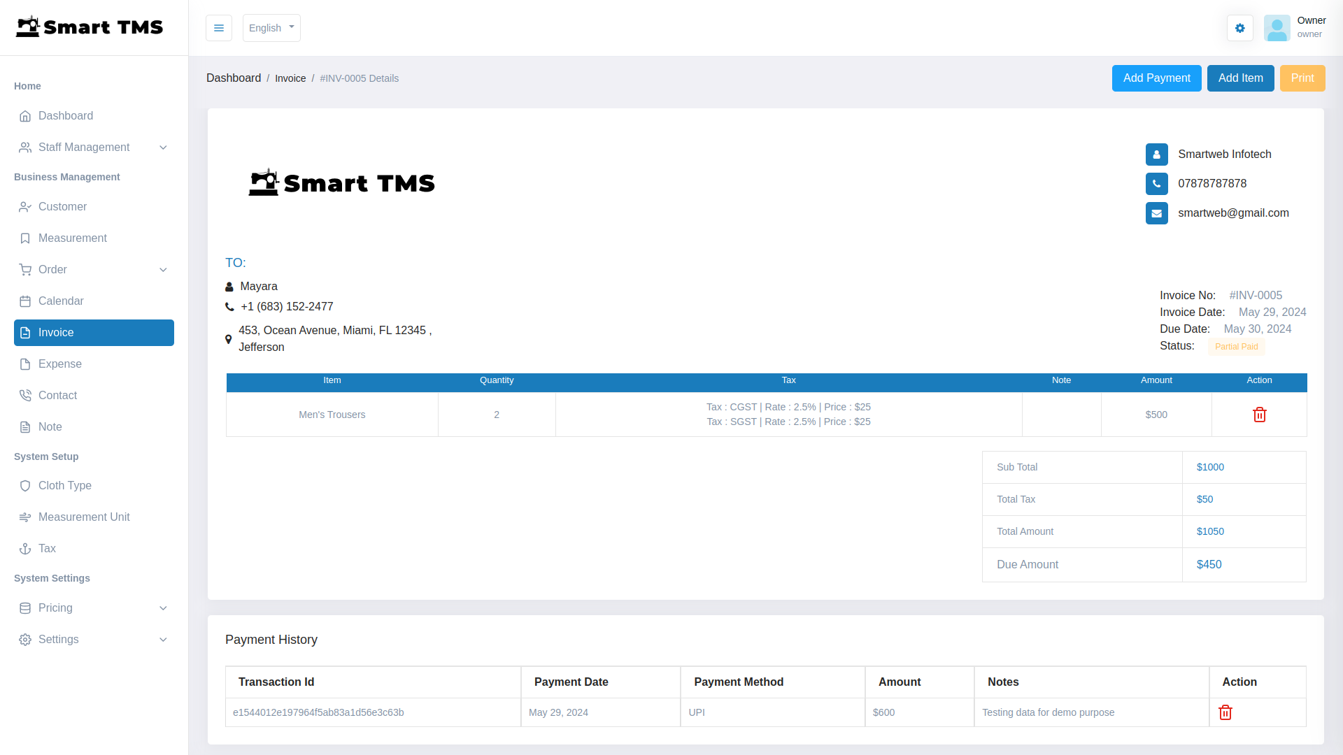 Smart TMS SaaS - Tailor Management System by smartwebinfotech | CodeCanyon