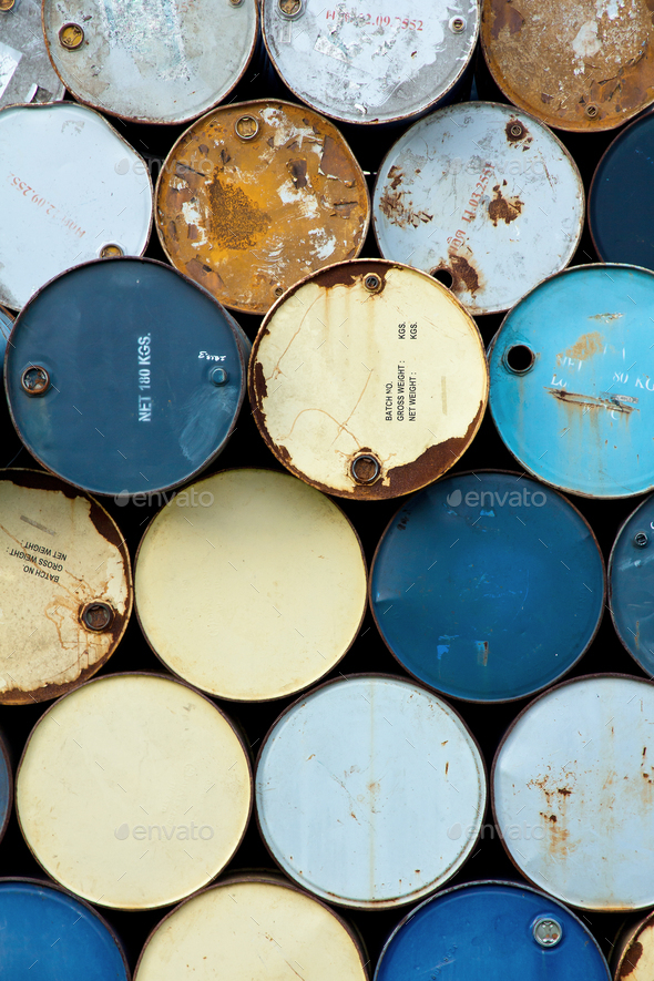 Stack of old fuel tanks background Stock Photo by osbmxhouse | PhotoDune