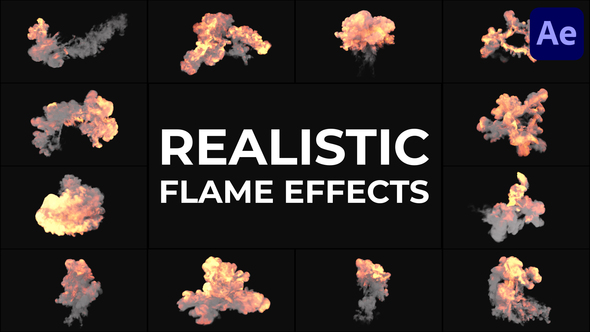 Realistic Flame Effects for After Effects, After Effects Project Files