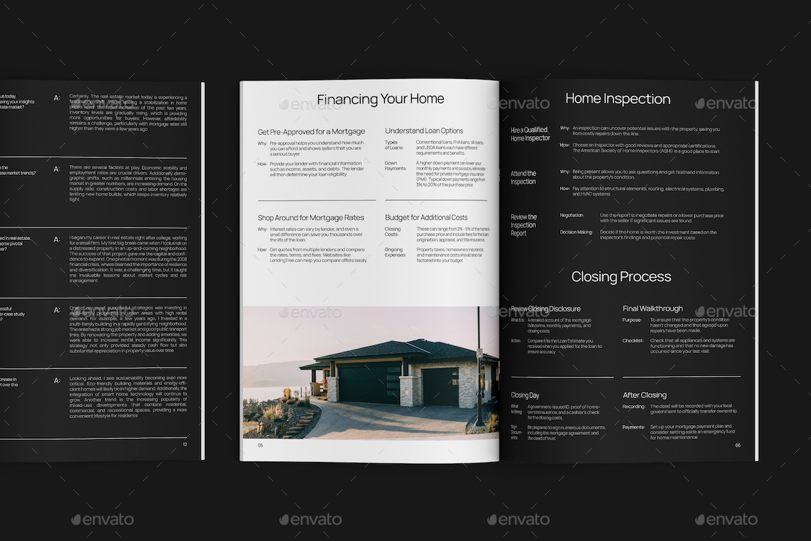 Modern Real Estate Magazine Template, Print Templates | GraphicRiver