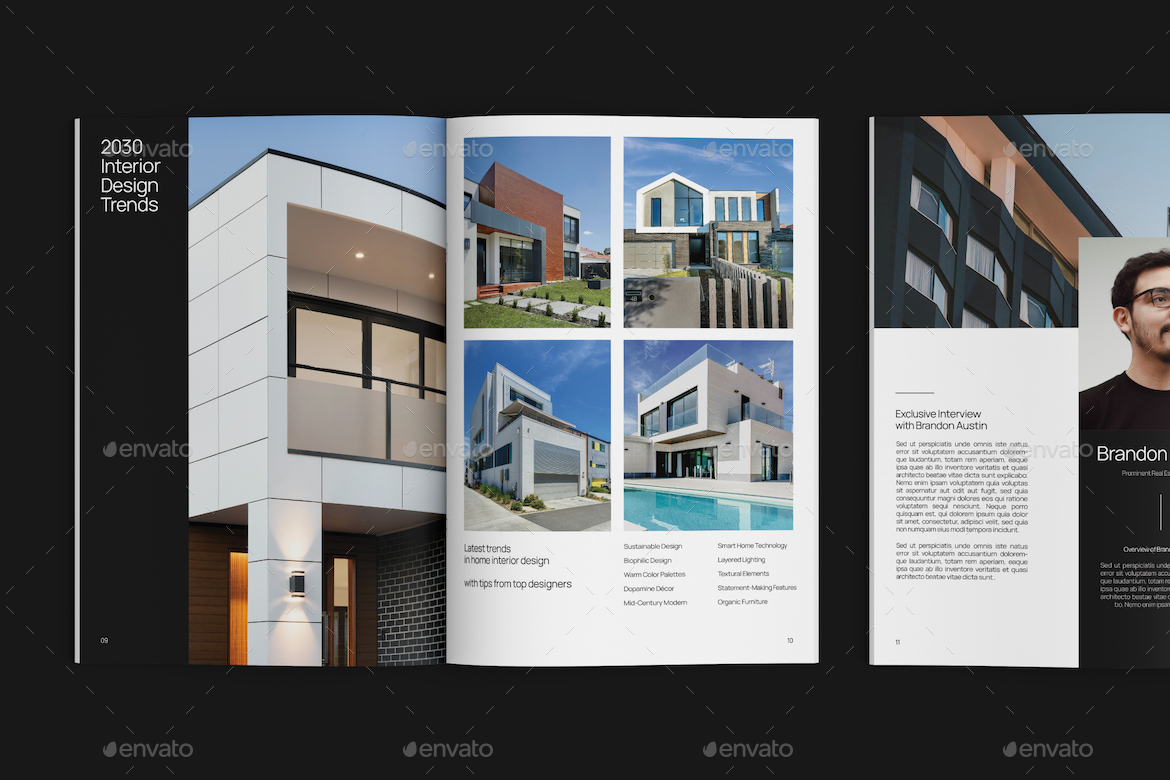 Modern Real Estate Magazine Template, Print Templates | GraphicRiver