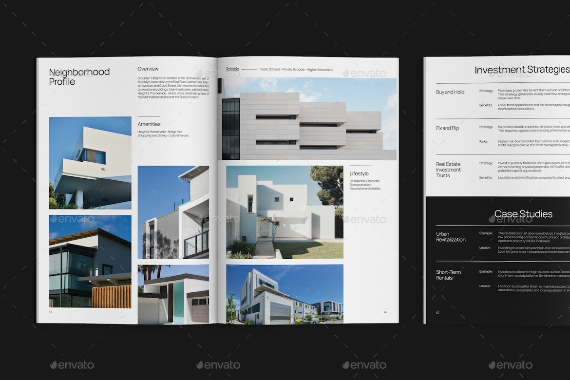 Modern Real Estate Magazine Template, Print Templates | GraphicRiver