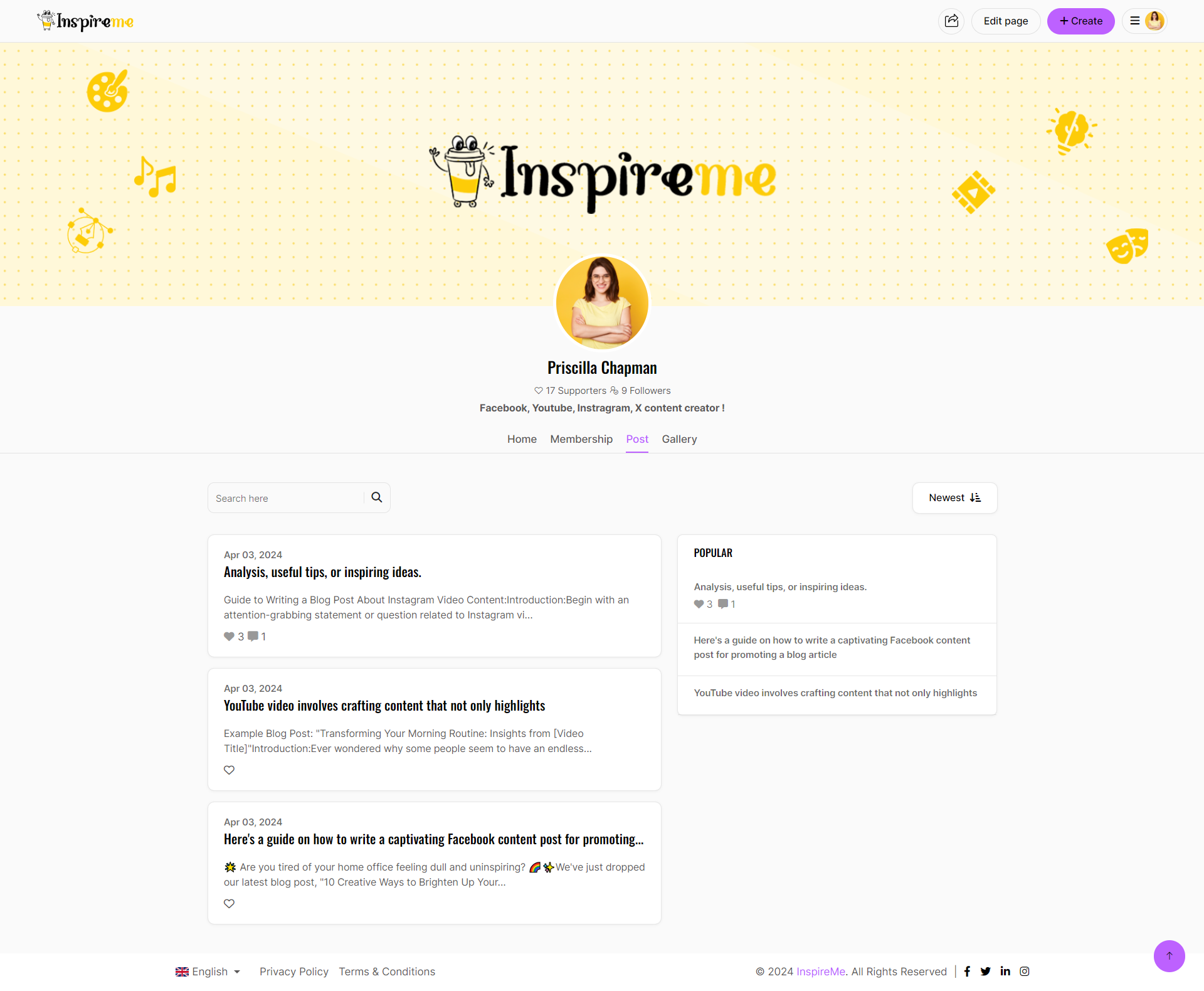 InspireMe - Inspiring Creative Work as SaaS by ViserLab | CodeCanyon