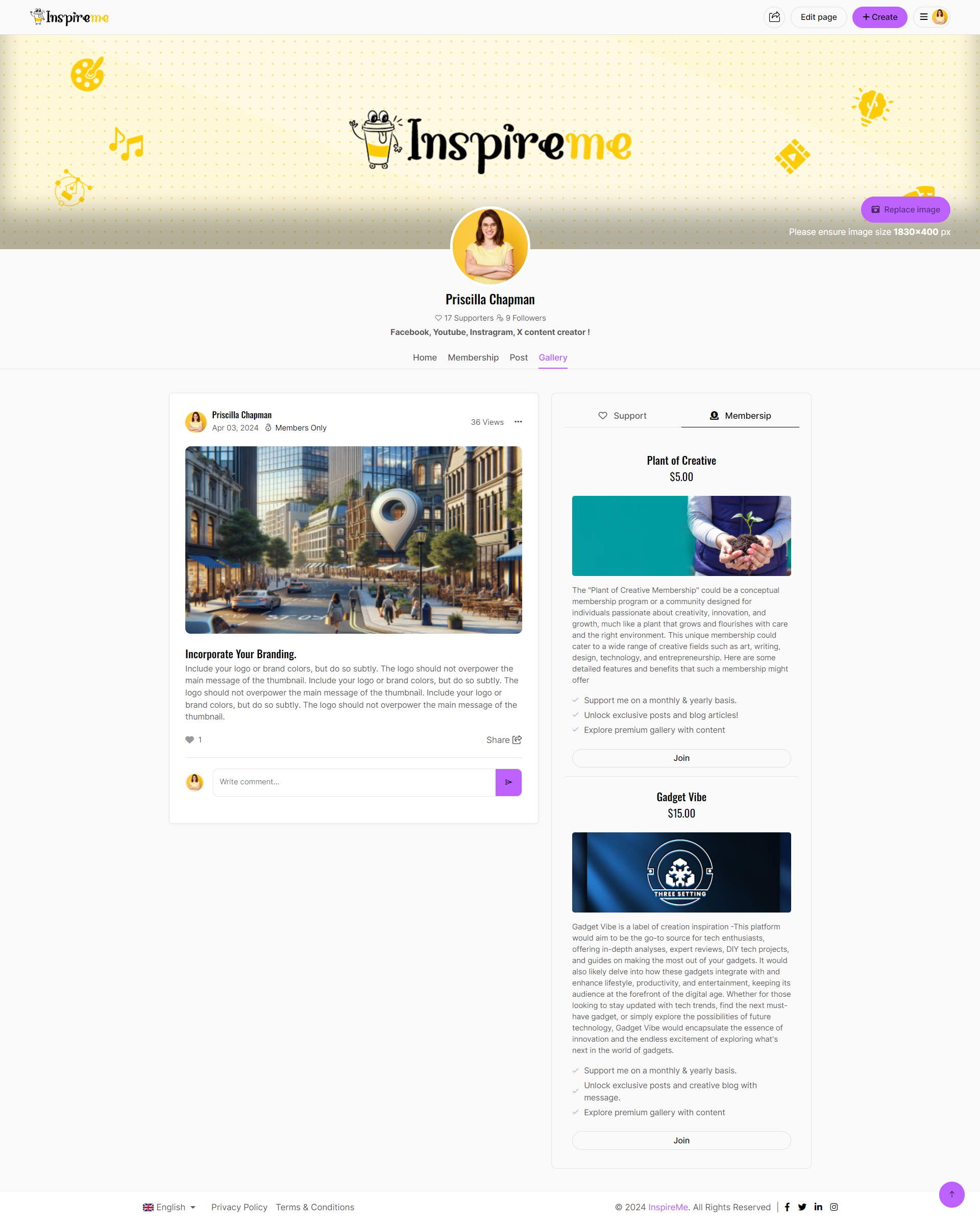 InspireMe - Inspiring Creative Work as SaaS by ViserLab | CodeCanyon