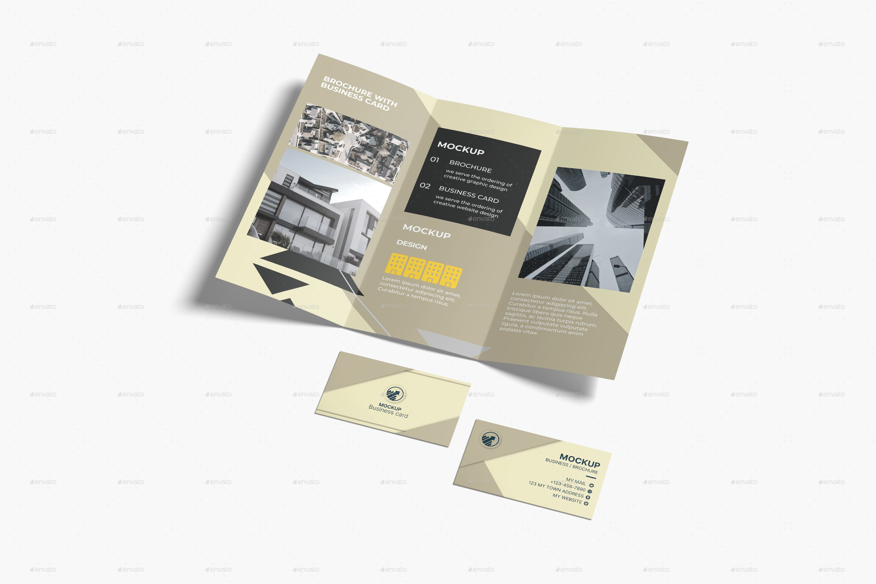 Brochure With Business Card, Graphics | GraphicRiver