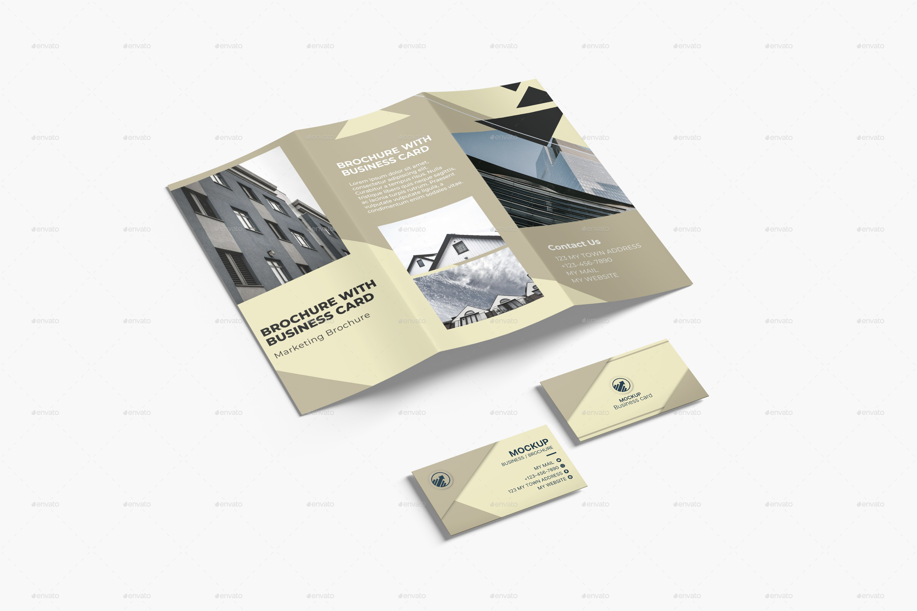 Brochure With Business Card, Graphics | GraphicRiver